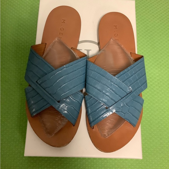 M. Gemi | Shoes | M Gemi Italian Leather Criss Cross Sandals Flats 665 ...